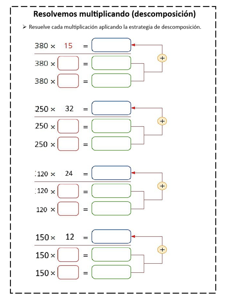 Ficha Problemas Multiplicacion Con Descomposición | PDF