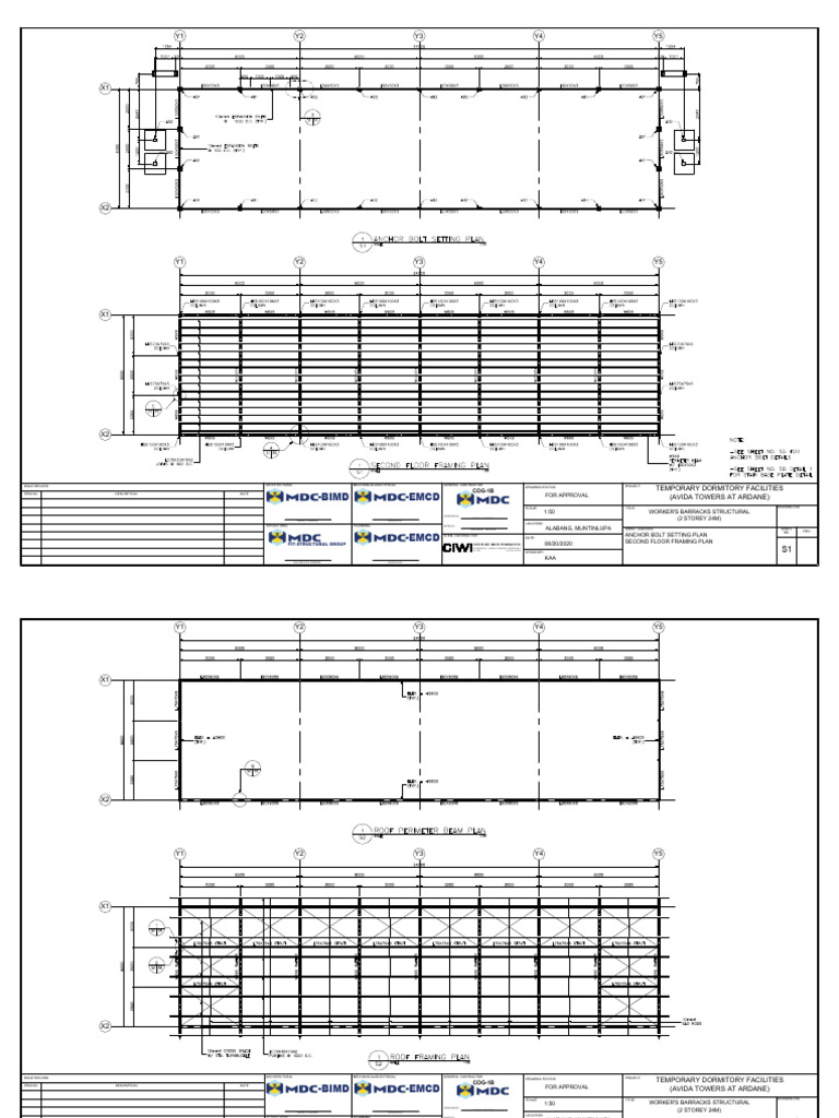 2 STOREY 6mX24m BARRACKS (ARDANE) SHOP DRAWING 08-20-2020 | PDF ...