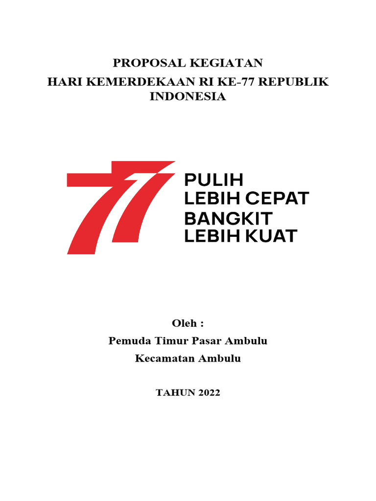 PROPOSAL HUT Ke77 | PDF