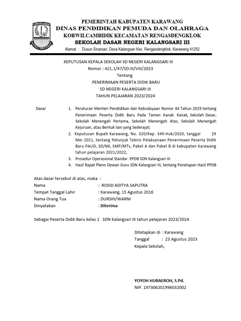 DITERIMA Rosid | PDF