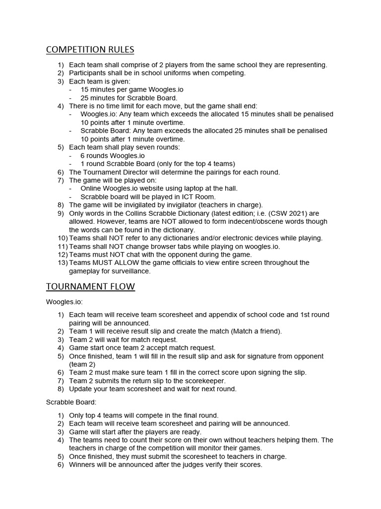 Competition Rules | PDF