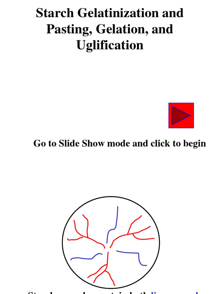 Gelatinization vs. Gelation of Starch | PDF