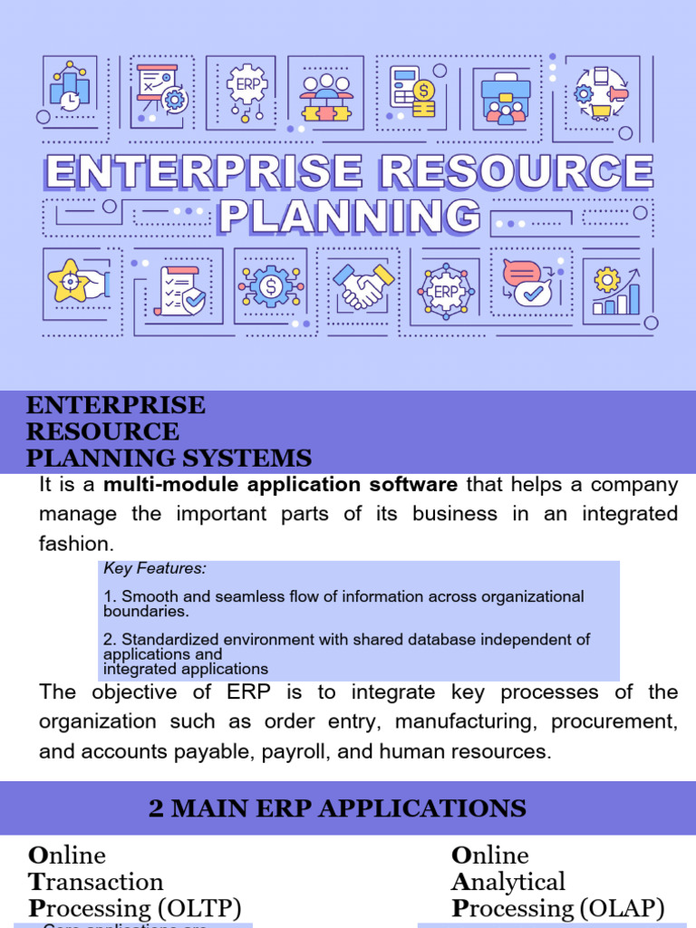 Chapter 11 ENTERPRISE RESOURCE PLANNING SYSTEMS | PDF | Data Warehouse ...