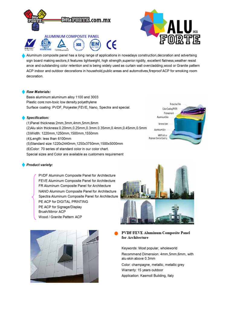 Ficha Técnica Alu Forte | PDF | Chemical Substances | Physical Sciences