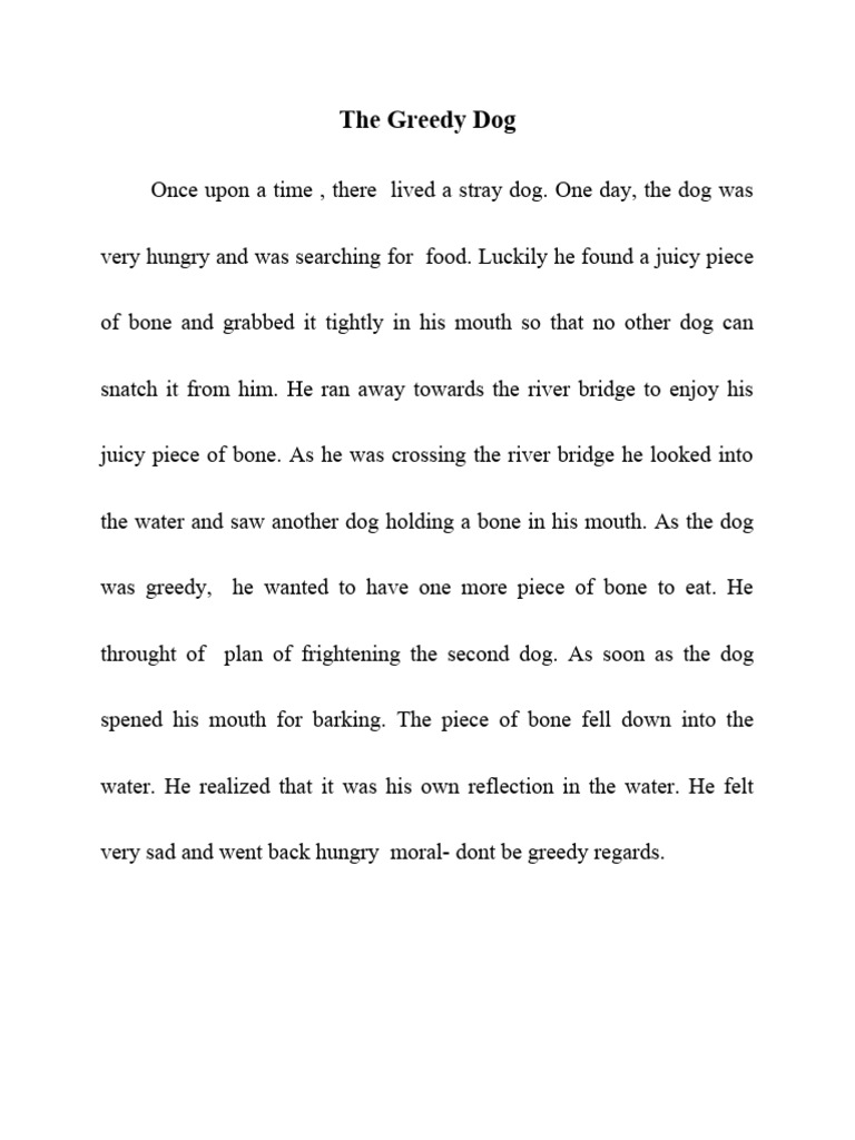 The Greedy Dog Jasmin | PDF
