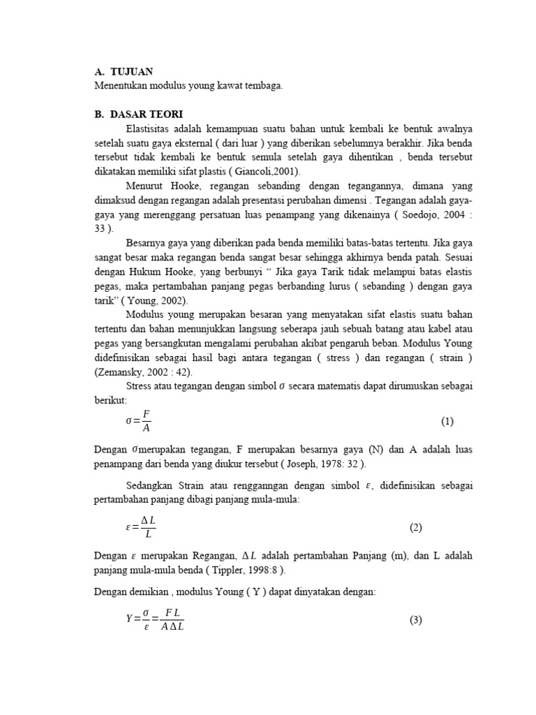 Modulus Young | PDF | Metode & Bahan Ajar | Sains & Matematika