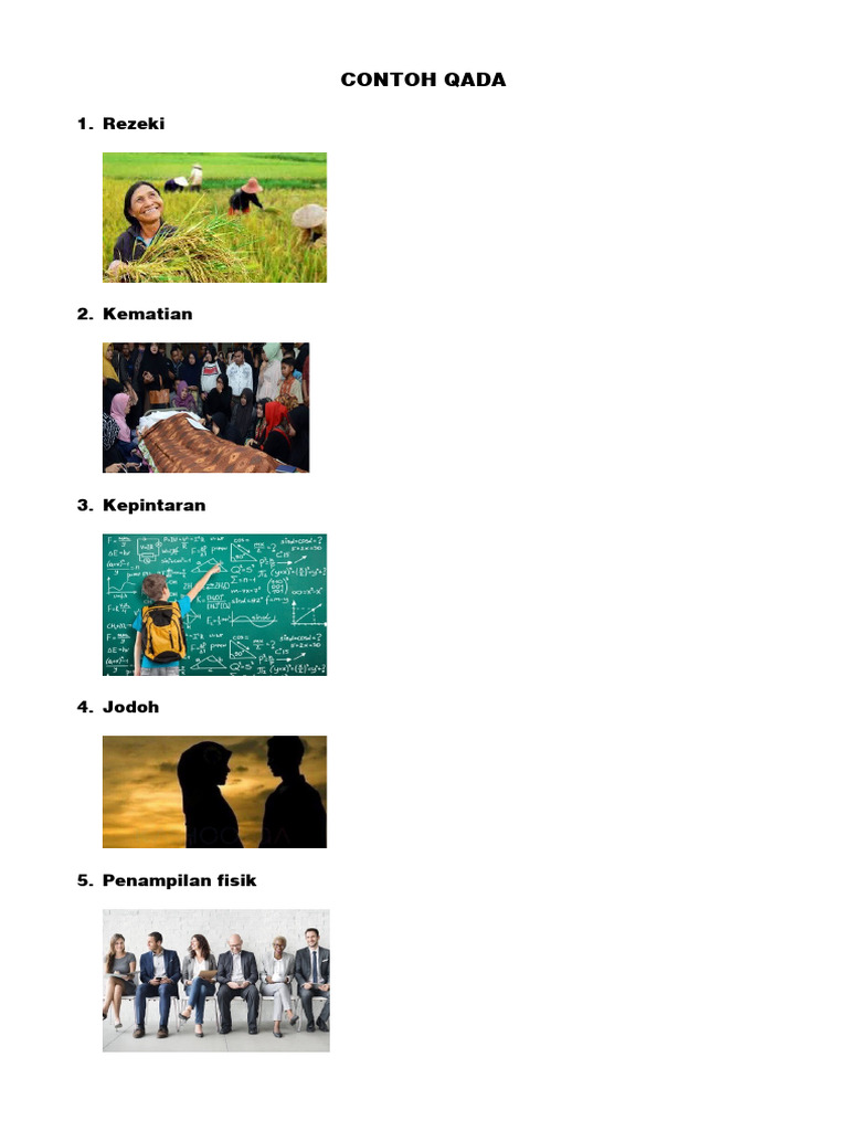 Contoh Qada Dan Qadar | PDF