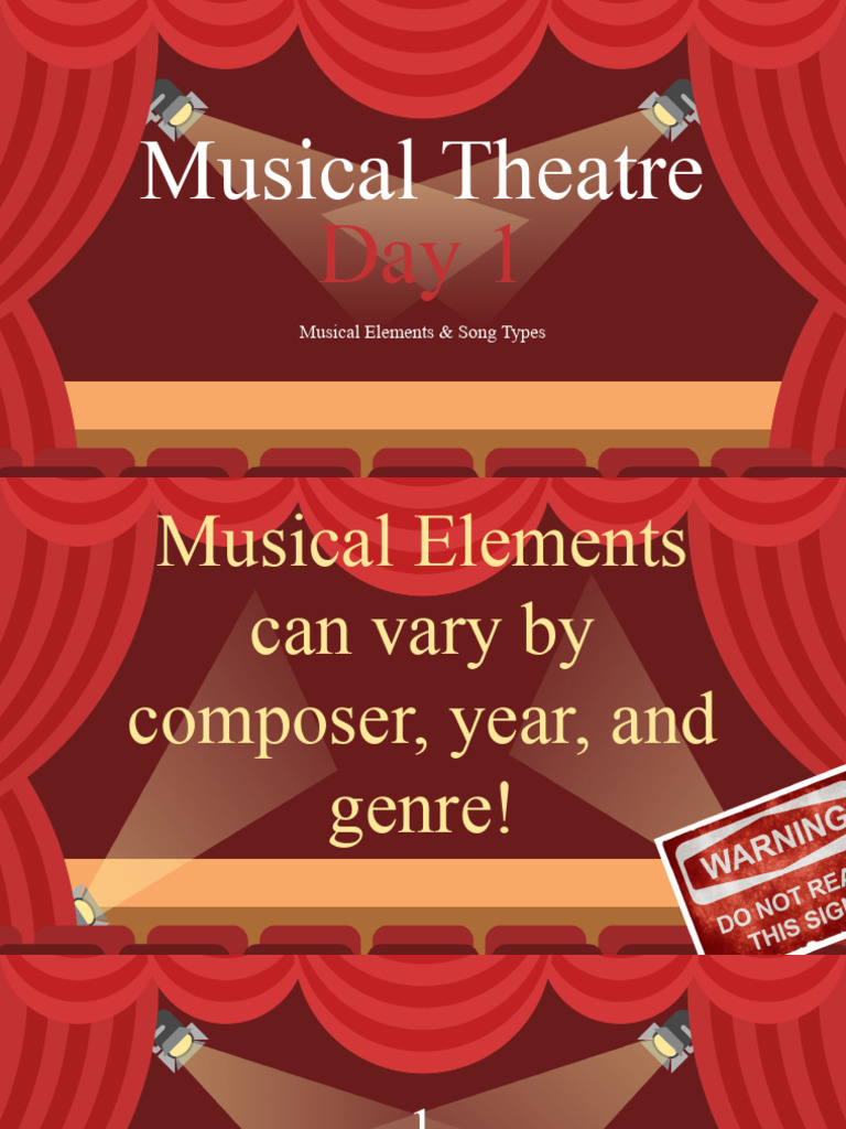 Musical Theatre Elements Guide | PDF | Song Structure | Tempo