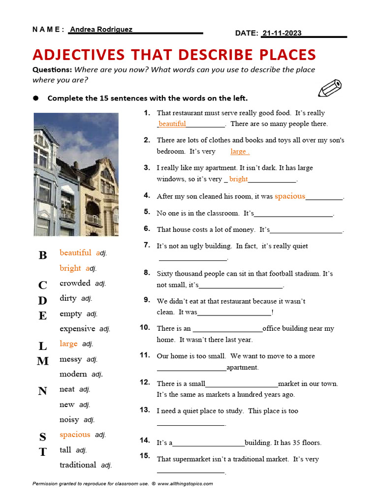 Student - Adjectives | PDF