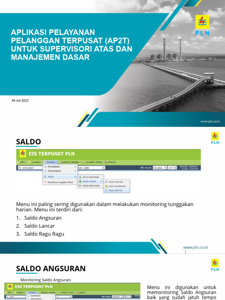 Aplikasi AP2T PLN untuk Monitoring Saldo | PDF | Bisnis | Pengelolaan ...