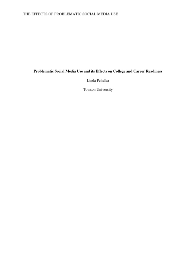 Problematic Social Media Use | PDF | Social Media | Popular Culture ...