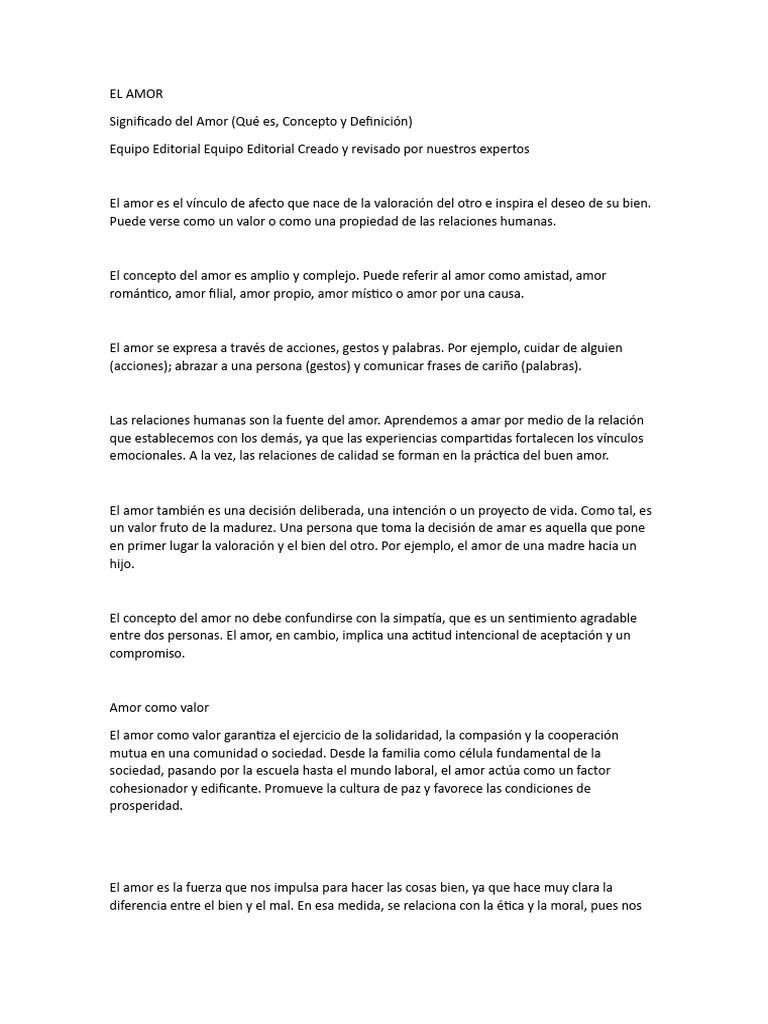 El Amor Pdf Amor Romance Amor