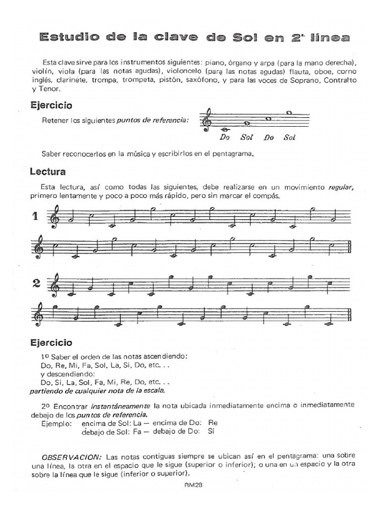 Ejercicios de Solfeo | PDF