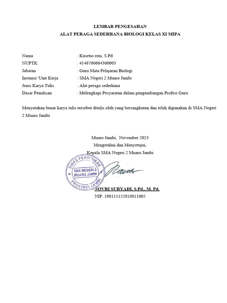 Laporan Alat Peraga Model Sel Hewan (Karya Inovasi) Fix - 2021 | PDF