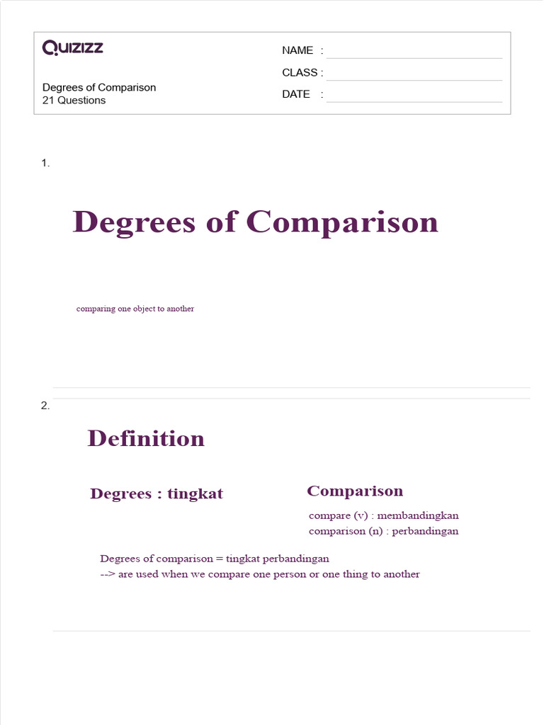 SISWA MATERI Degrees of Comparison | PDF | Languages | Foreign Language ...
