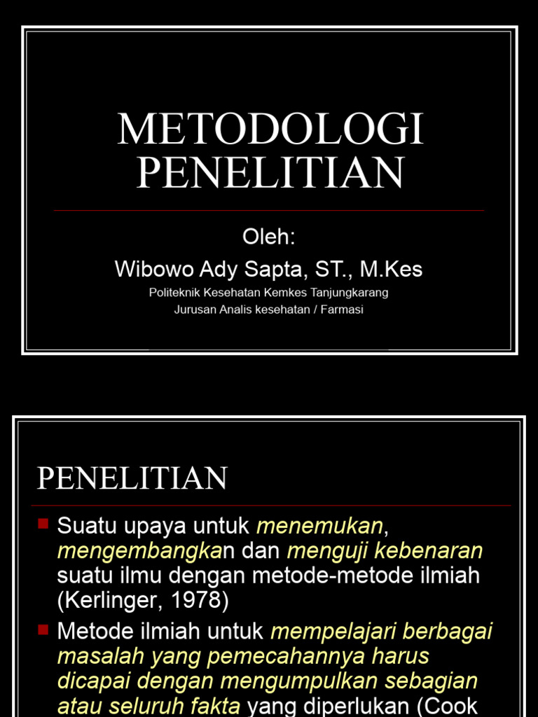 Metodologi Penelitian | PDF | Sains & Matematika