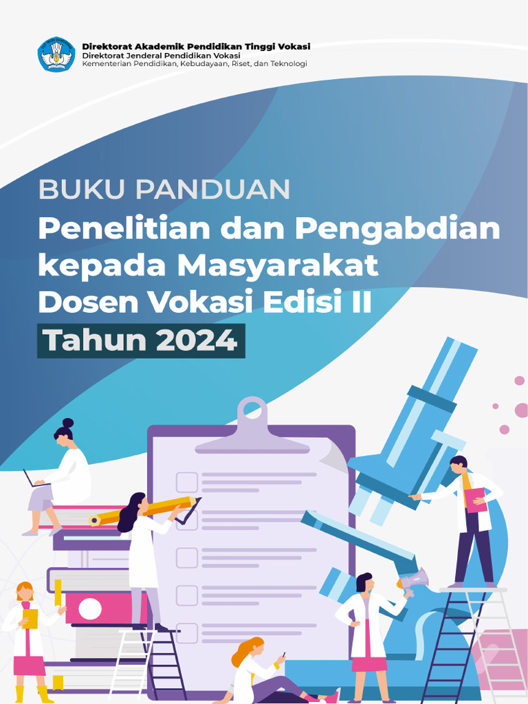 Panduan Penelitian Dan Pengabdian Kepada Masyarakat Dosen Vokasi Edisi II Tahun 2024 | PDF