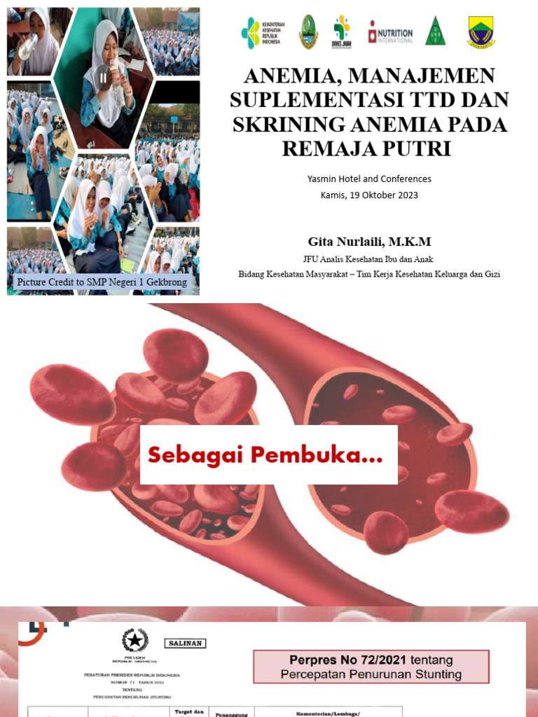 ANEMIA, MANAJEMEN SUPLEMENTASI TTD DAN SKRINING ANEMIA - YASMIN ...
