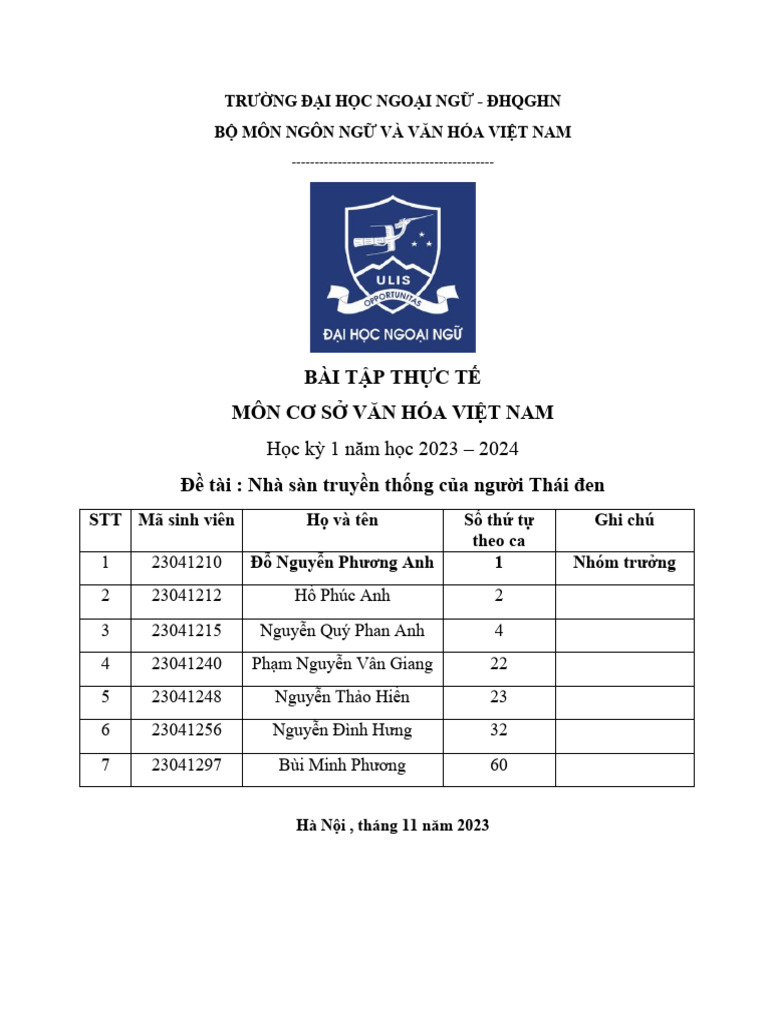Báo Cáo CSVH Nhóm 7 | PDF