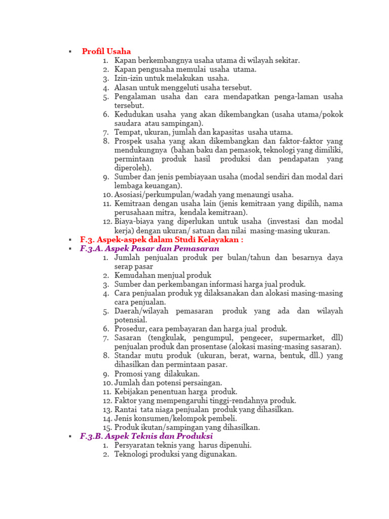 Profil Usaha | PDF | Bisnis