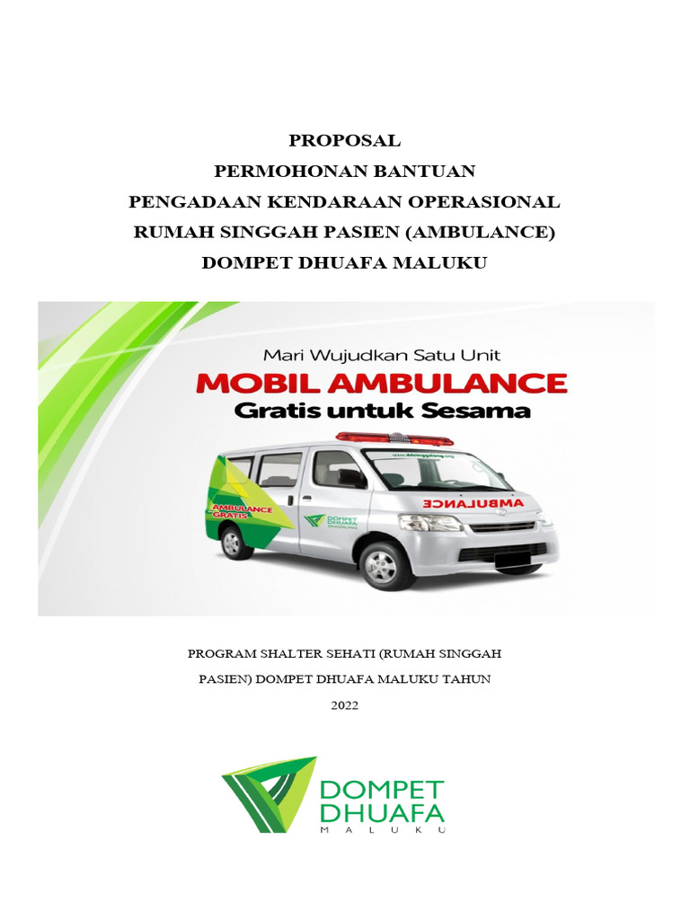 Proposal Ambulance DD Maluku | PDF