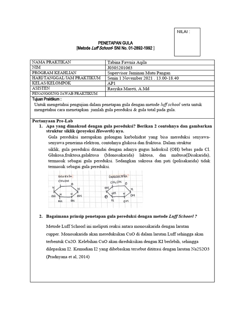 Penetapan Gula dengan Metode Luff Schoorl | PDF | Sains & Matematika