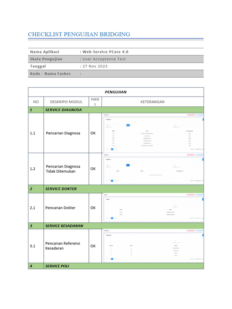 Form Uat Pcare | PDF