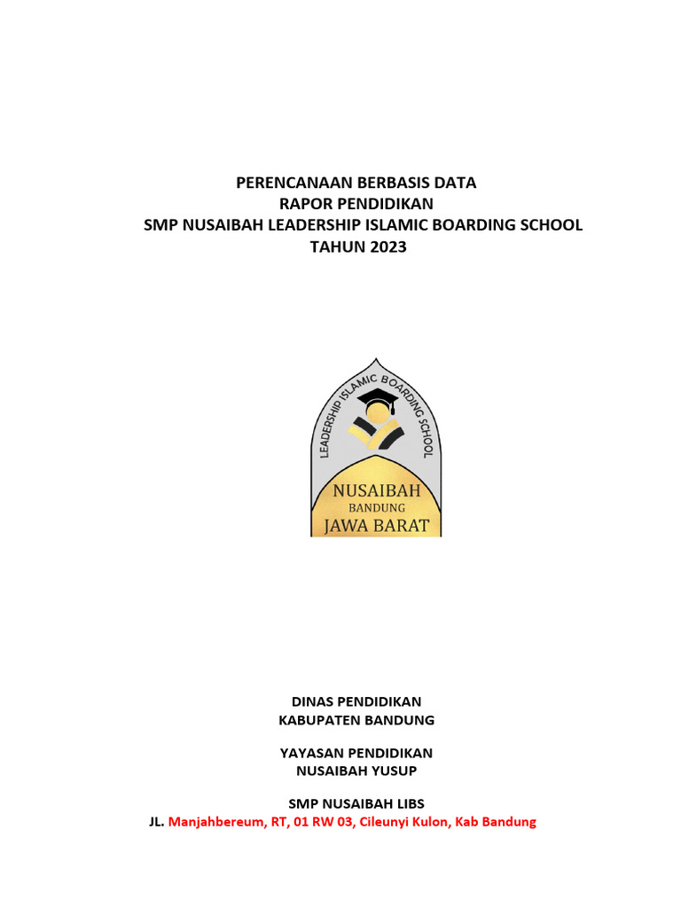 Rapor Pendidikan SMP Nusaibah | PDF | Karier & Perkembangan | Kesehatan Holistik