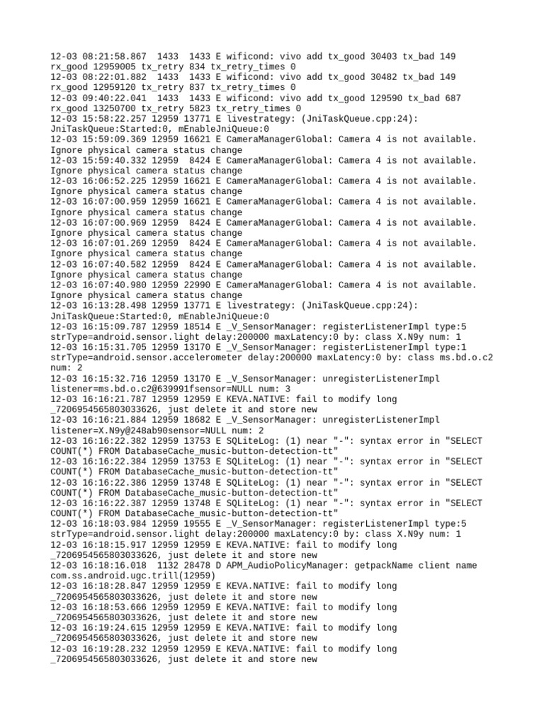 Log | PDF | Java (Programming Language) | Android (Operating System)