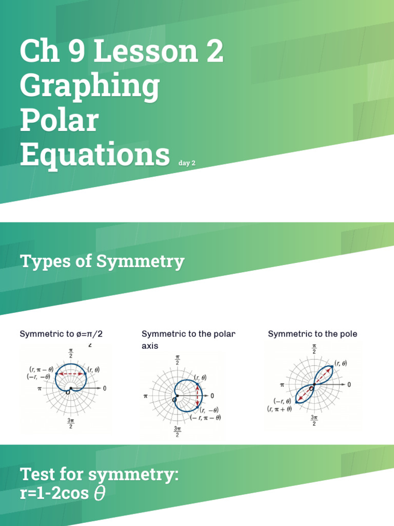 CH 9 Lesson 2 Graphing Polar Equations Day 2 | PDF
