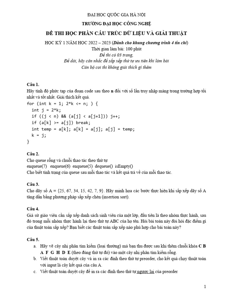 Dsa Final 2022 | PDF