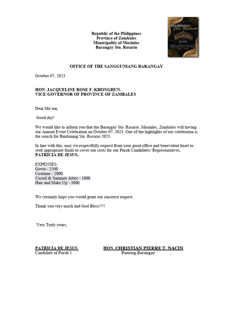 CANDIDATE SOLICITATION Letter | PDF