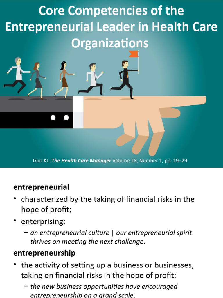 Core Competencies of The Entrepreneurial Leader in Health Care ...