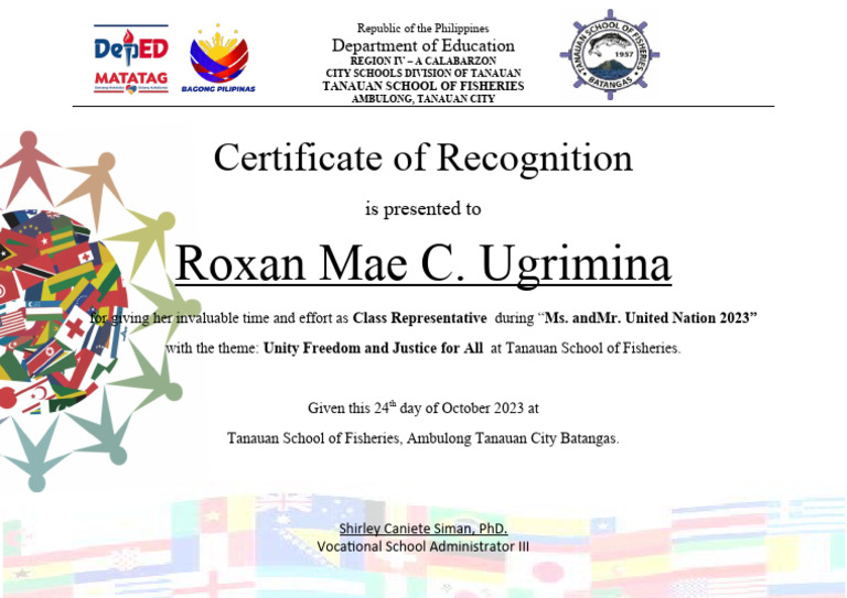 UN Winners Cert | PDF