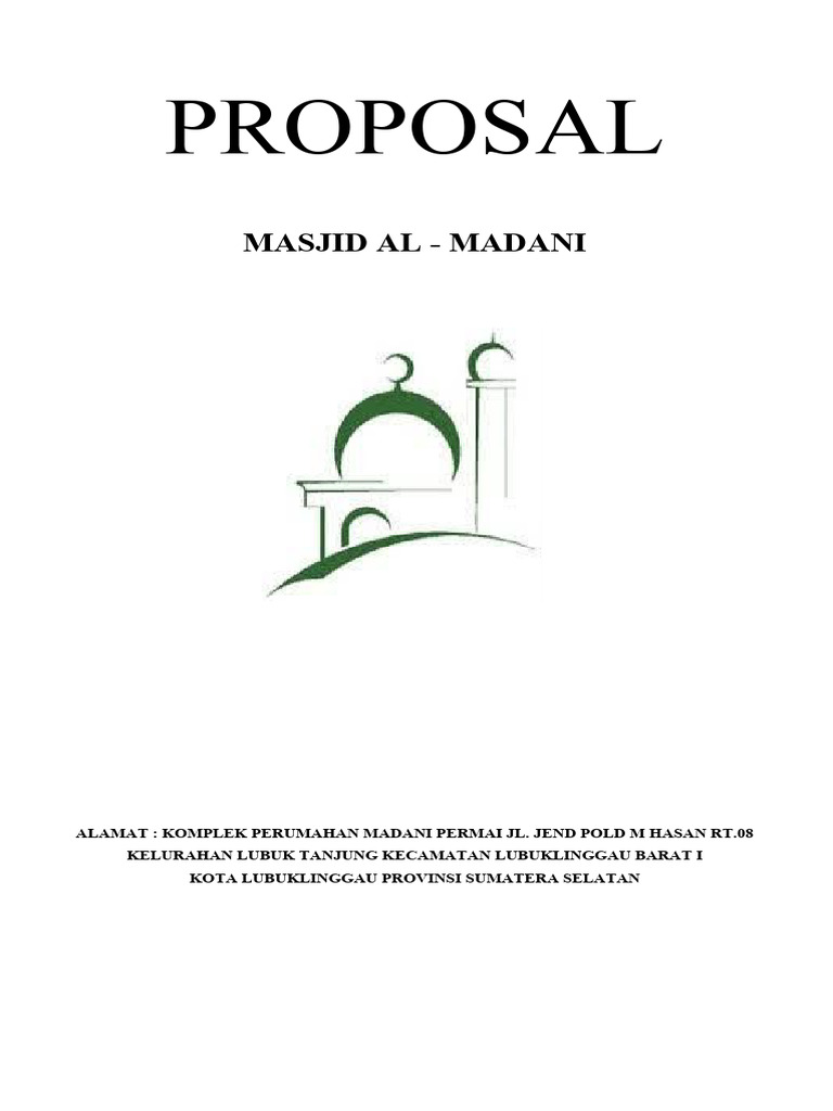 Proposal Masjid Al-Madani | PDF