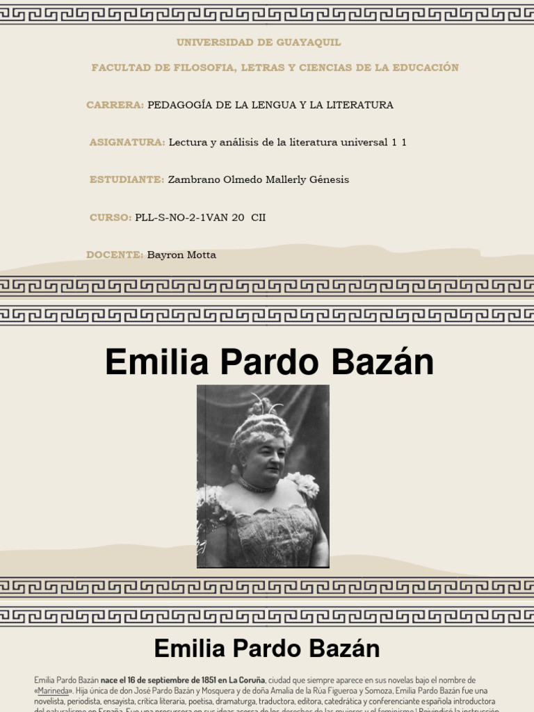 Emilia Pardo Bazán | PDF | Clásicos | Ficción general