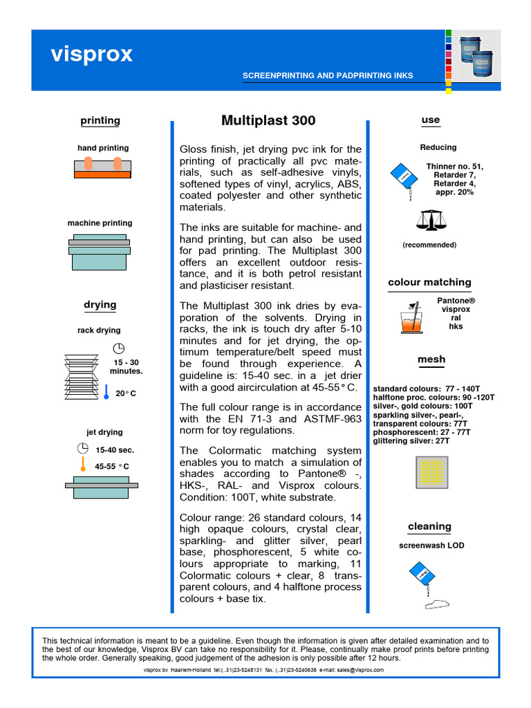 Visprox Multiplast 300-TDS | PDF | Polyvinyl Chloride | Materials