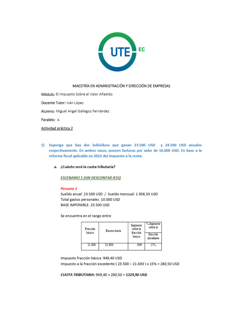 Cuota y Deuda Tributaria 2022 en Ecuador | PDF | Impuesto sobre la ...