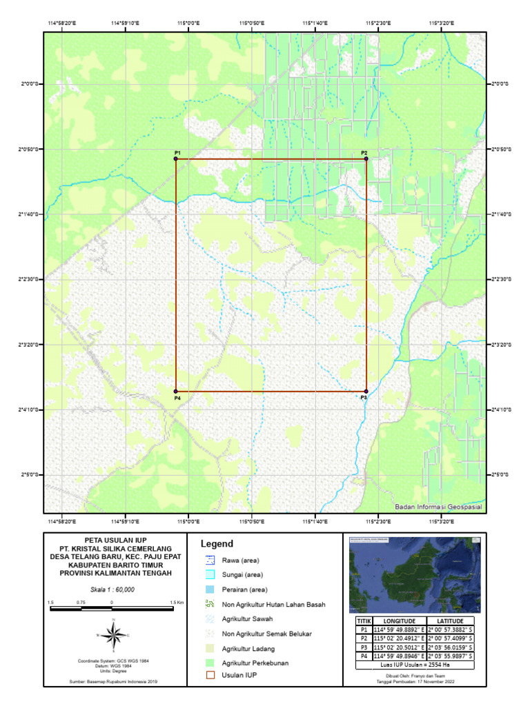 PETA USULAN IUP KSC 2554 Ha | PDF