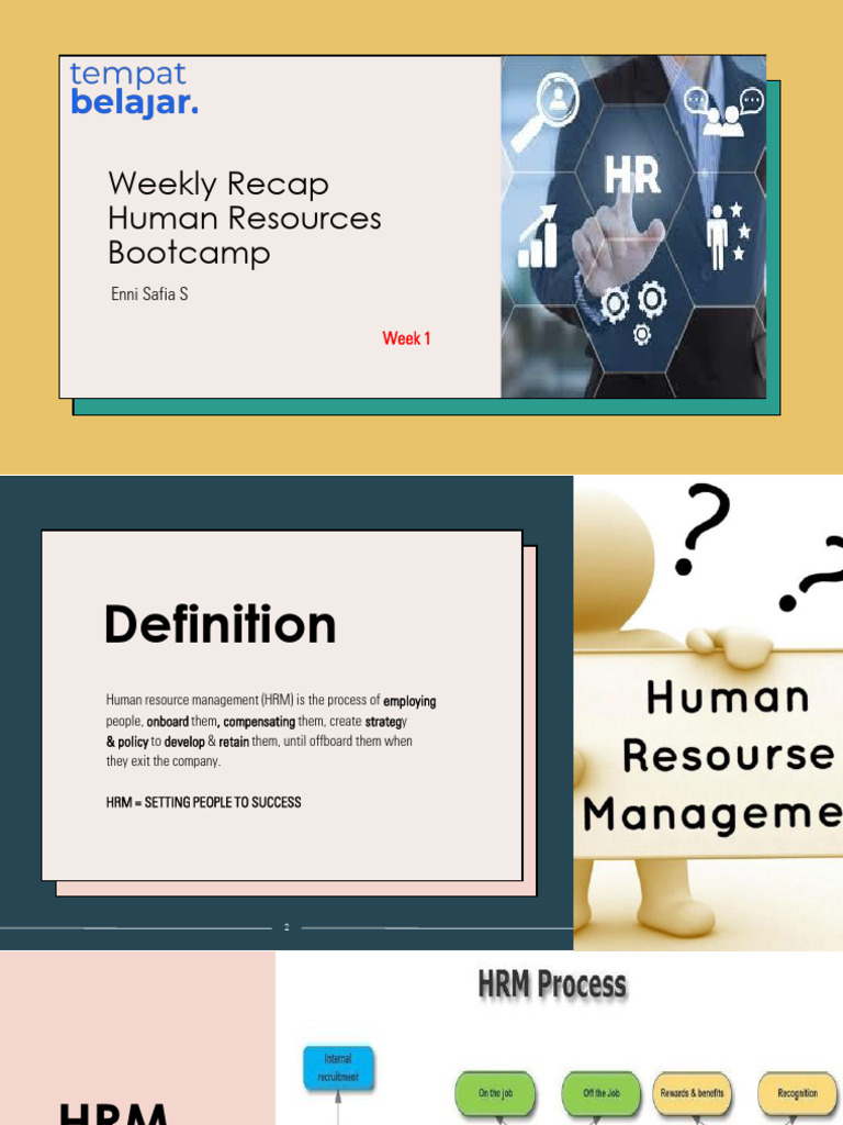 HR Bootcamp Week 1 Recap: Key Insights | PDF | Human Resource ...