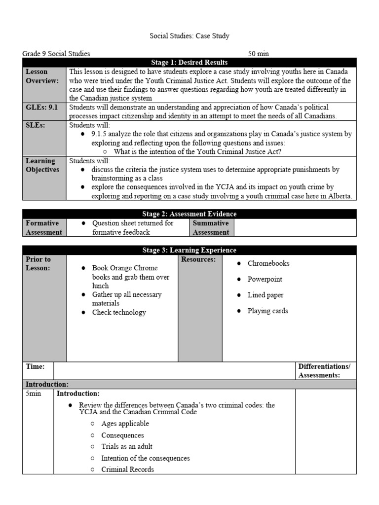 Unit 2 - Youth Justice Case Study 1 | PDF | Crimes | Crime & Violence