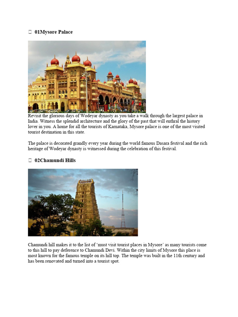 01mysore Palace | PDF | Tourist Attractions