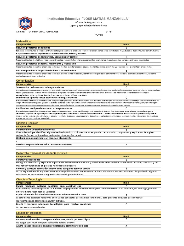Rendimiento Academico | PDF | Aprendizaje | Evidencia