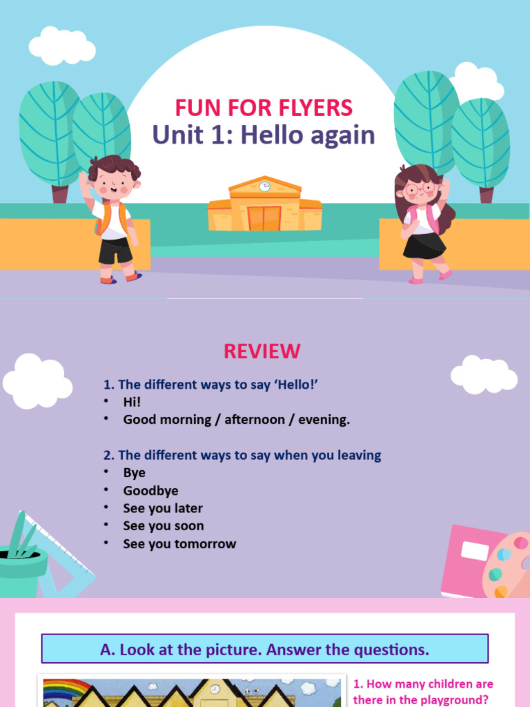 Greetings and Farewells in Unit 1 | PDF