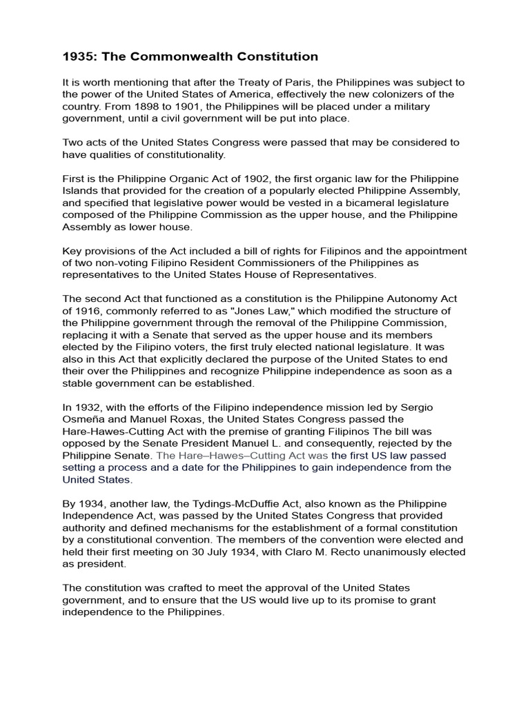 1935 Commonwealth Constitution and 1973 Constitutional Authoritarianism ...