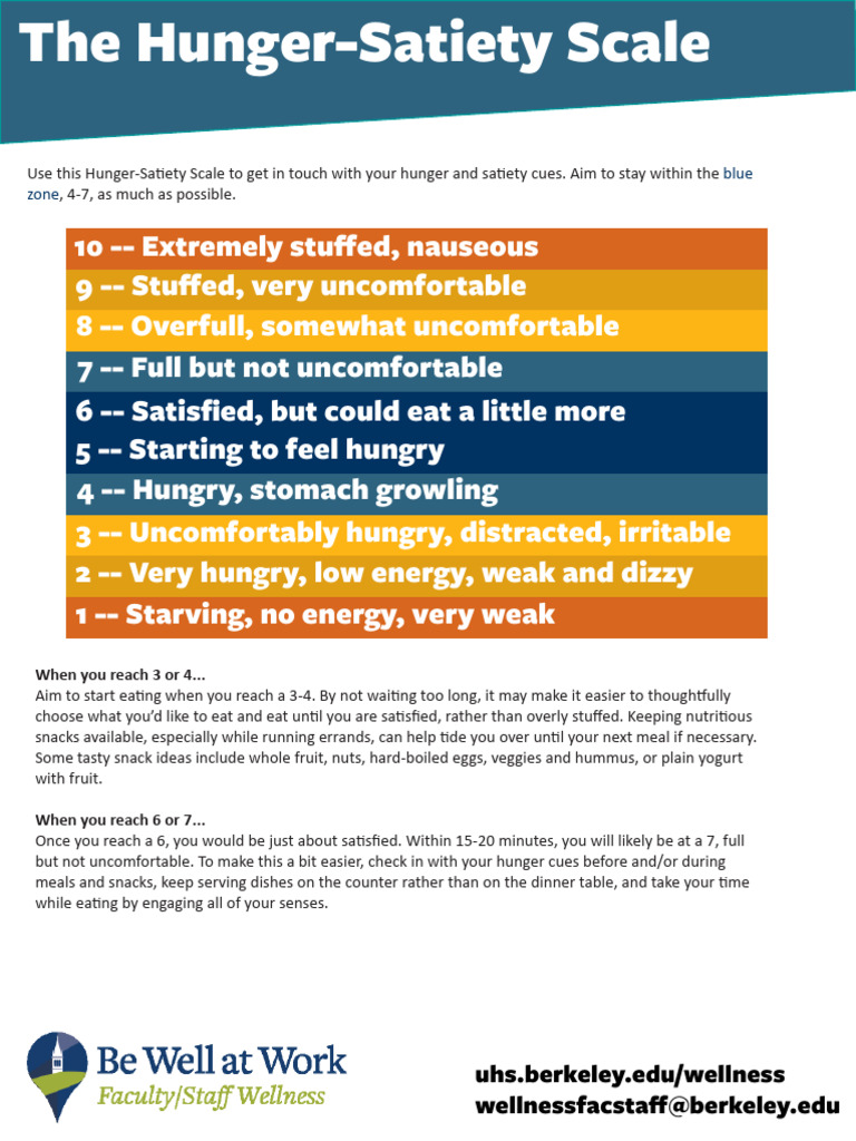 Hunger-Satiety Scale Guide | PDF