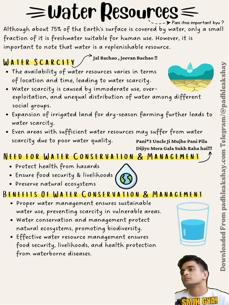 Water Resources Management and Conservation | PDF | Water | Water Resources
