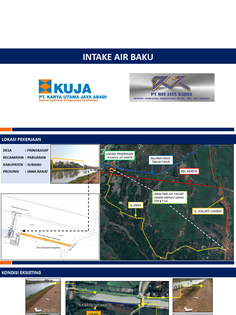 Lokasi dan Detail Intake Air Baku | PDF | Teknologi & Rekayasa