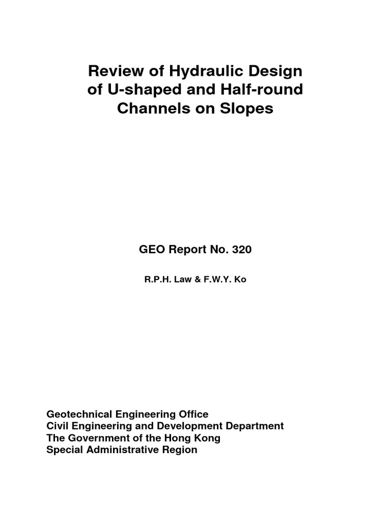 Hydraulic Design Review: U-shaped Channels | PDF | Reynolds Number ...