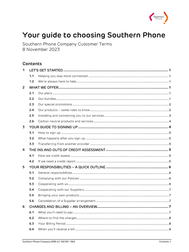 Southern Phone Customer Terms | PDF | Value Added Tax | Debit Card